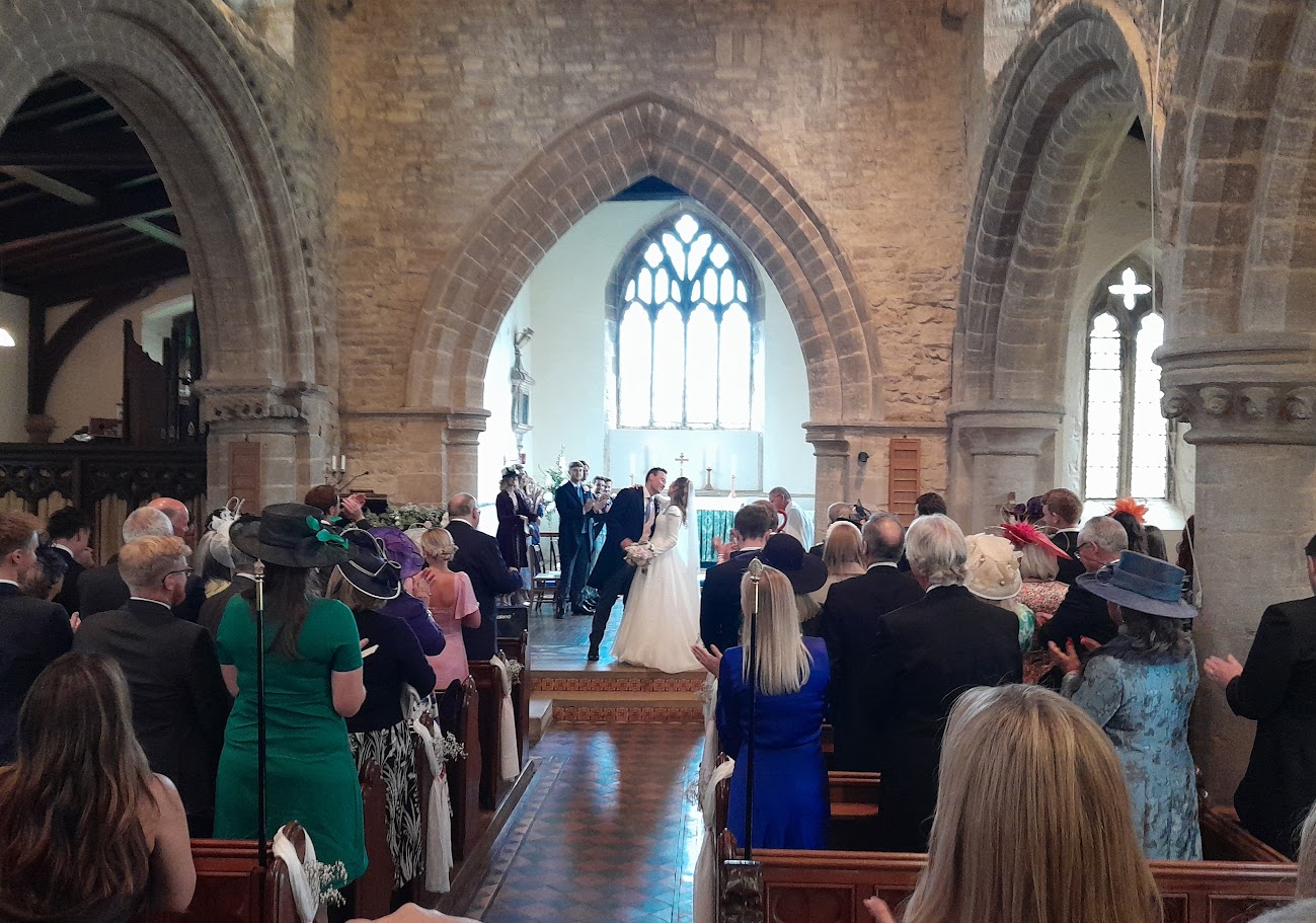 Harriet and Edward, married 29/09/25 at St Mary’s, Morcott